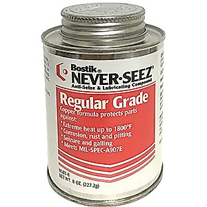 Never-Seez NSBT-8 Silver Gray Regular Grade Anti-Seize Compound, 8 fl. oz. Brush Top Can