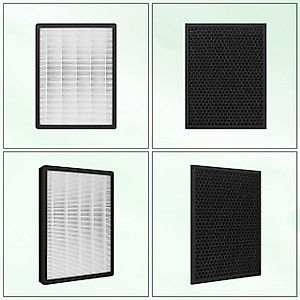 Nyingchi AP-B102 H13 True HEPA Replacement Filter，Compatible with Alexapure Breeze AP-B102 and 3049 Air Purifiers，1Replacement Filter Kit (1HEPA+1Carbon)