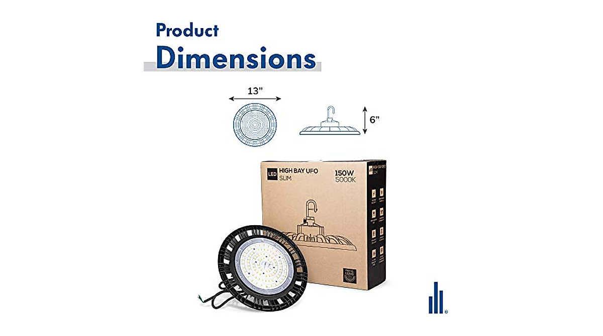 Hyperikon UFO LED High Bay Light 150W - Bright Warehouse & Shop Lighting