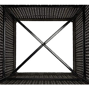 Safavieh Outdoor Collection Mazeli Grey Wicker Trash Bin