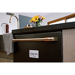 Dirty Clean Dishwasher Magnet, Strong Clean Dirty Magnet for Dishwasher, Reversible Dishwasher Clean Dirty Magnet Sign, Bonus Magnetic Plate, Kitchen Flip Indicator (Black and White Granite)