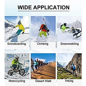 DPLUS Frameless Ski Goggles, UV-400 Protection Goggles Snow Goggles Winter Goggles Motorcycle Goggles Snowboard Snowbike Goggles(RED)