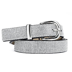 RISANTRY Rhinestone Belt for Women, Sparkly Diamond Belts for Womens Dresses, Ladies Glitter Belts for Jeans