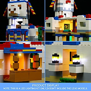 VONADO LED Light Kit Compatible with Lego Minecraft Llama Village 21188, Light-Operated Lighting Compatible with Minecraft Llama Lego 21188 (NO Lego Model,ONLY Lights)