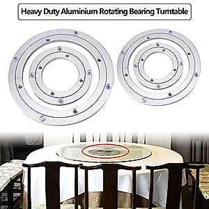 Heavy Duty Lazy Susans Turntable Bearings Rotating Bearing Plate, Aluminium Alloy Round Swivel Plate Susan Hardware for Kitchen Resturant Rotating Table Serving Tray(6 inch)