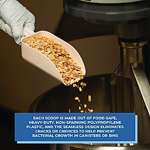 Vikan Remco 63003 Color-Coded Plastic Hand Scoop - BPA-Free Food-Safe Kitchen Utensils, Restaurant and Food Service Supplies, 16 oz, Blue