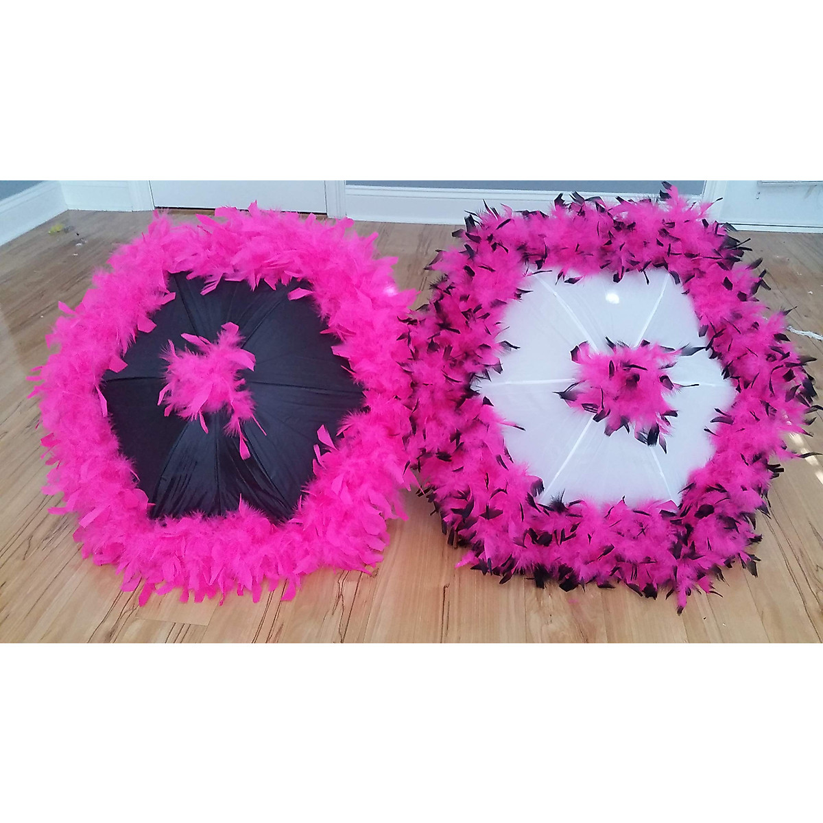 Custom Color New Orleans Second Line Umbrella Parasol- Choose UMBRELLA and FEATHER color- Birthday- Festival- Bachelorette Party- Mardi Gras