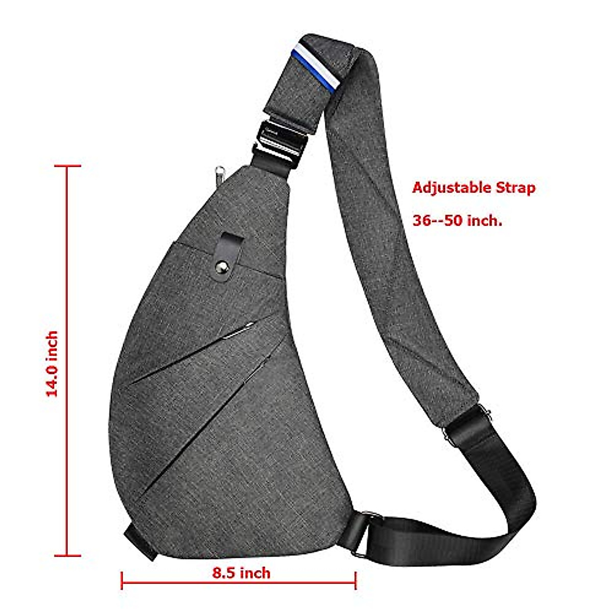 VanBasic Sling Bag Chest Backpack Casual Daypack Shoulder Crossbody Lightweight Anti Theft Outdoor Sport Travel Hiking for Men Women