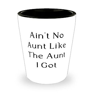 Motivational Aunt, Ain't No Aunt Like The Aunt I Got, Funny Shot Glass For From Niece