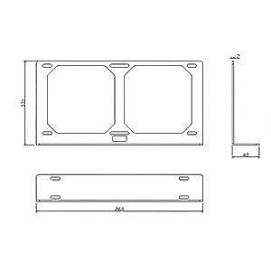 Bykski Radiator DIY Mounting Bracket - 240mm