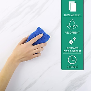 Ergonomic Design Dish Sponge 10 Pack - high Cellulose Scrub Sponge Set,Dual-Sided Dish Sponge for Kitchen Three Levels Composite Material for High Durability
