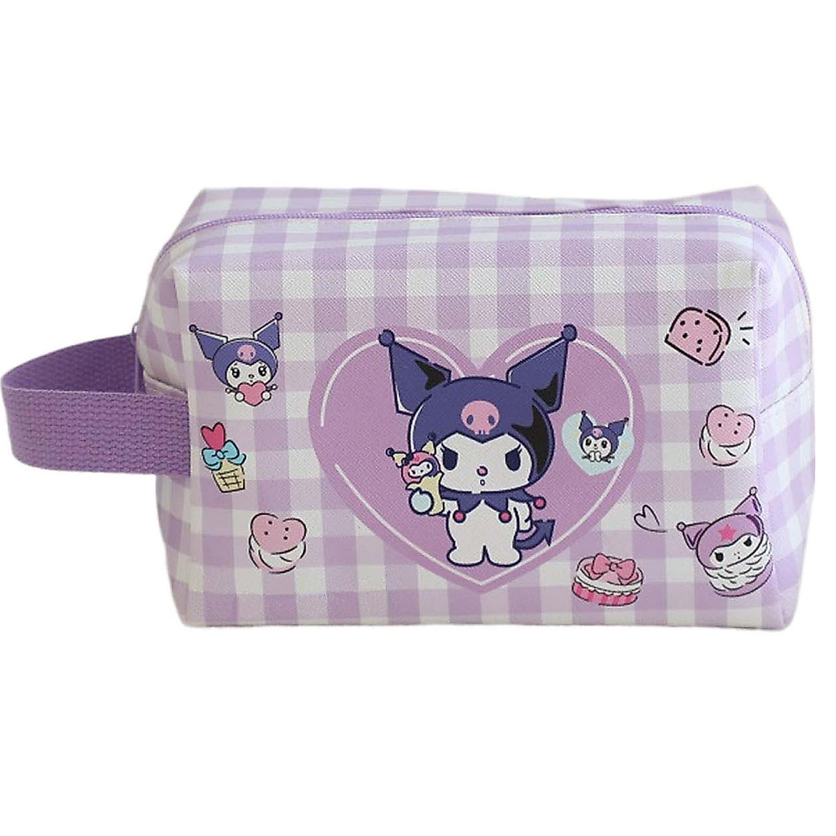 XFXATRJ Kawaii Cartoon Travel Cosmetic Bag, Waterproof Large Capacity Cosmetic Pouch, Cute Anime Makeup Bag with Zipper, Foldable Storage Bags Makeup Pouch for Women Girl