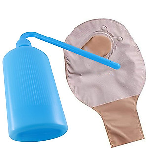 MiDube 2 PCS Washing Bottles for Colostomy-Bag Plastic Cleaning Tool Supplies Stoma Bag Clean Bottles Rinse Pot for All Ostomy Bags - Reusable Wash Bottle 350ML