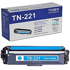 Feromyink Compatible TN221 TN-221 Toner Cartridge Replacement for Brother HL-3140CW 3150CDN 3170CDW MFC-9130CW 9340CDW DCP-9015CDW 9020CDN Printer (Cyan,1-Pack)