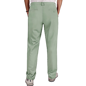 Bakery Men's Golf Pants Stretch Tech Performance Slim Fit Flat Front Golf Pant Pea Green 30W