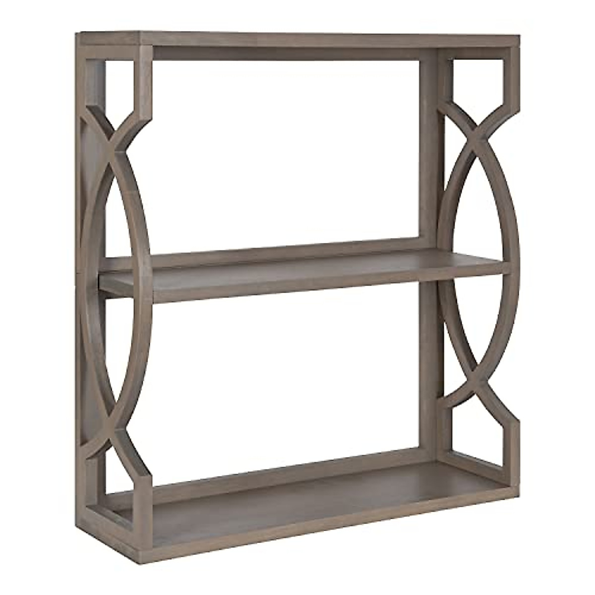 Kate and Laurel Raines Farmhouse 3-Tier Wall Shelf, 25 x 8 x 28, Gray, Decorative Floating Shelves for Wall
