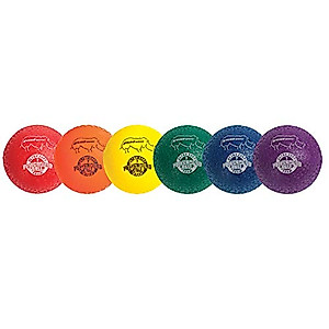 Champion Sports RSPG7SET Playground Ball Set: Six 7 Inch Rhino Skin Soft Inflatable Balls Includes Storage Bag and Pump