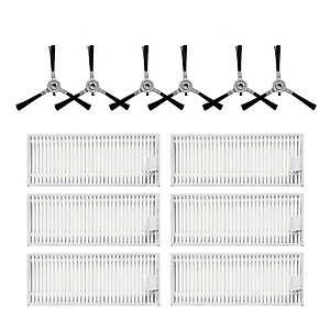12PC Replacement Parts Fit For ROPVACNIC A1, Robot Vacuum Cleaner Accessories Fit For ROPVACNIC A1, Side Sweep & Filter