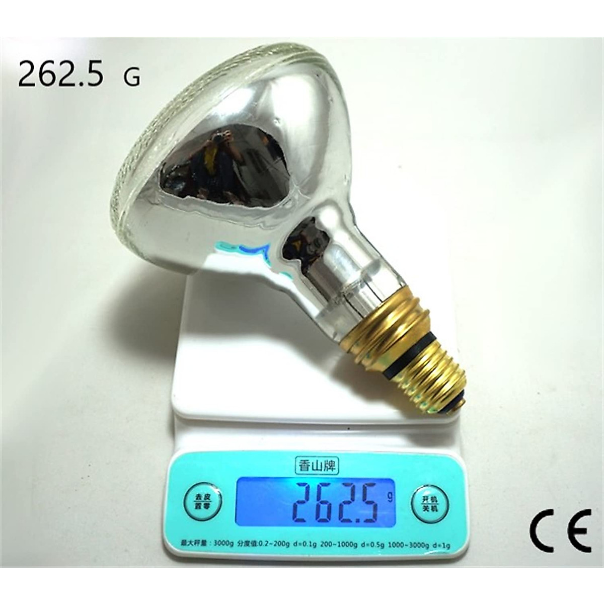 BONGBADA Heat Lamp Bulb P40 2 Pack Red Infrared Glass Lamp Bulb for Food Service, Brooder Bulb, Chicks, Pet, Bathroom, Light Therapy, Reptiles and Amphibian Use E26 Base (Clear, 125W)