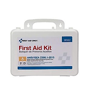 First Aid Only 90562 ANSI A 25-Person Emergency First Aid Kit for Office, Home, and Construction, 89 Pieces
