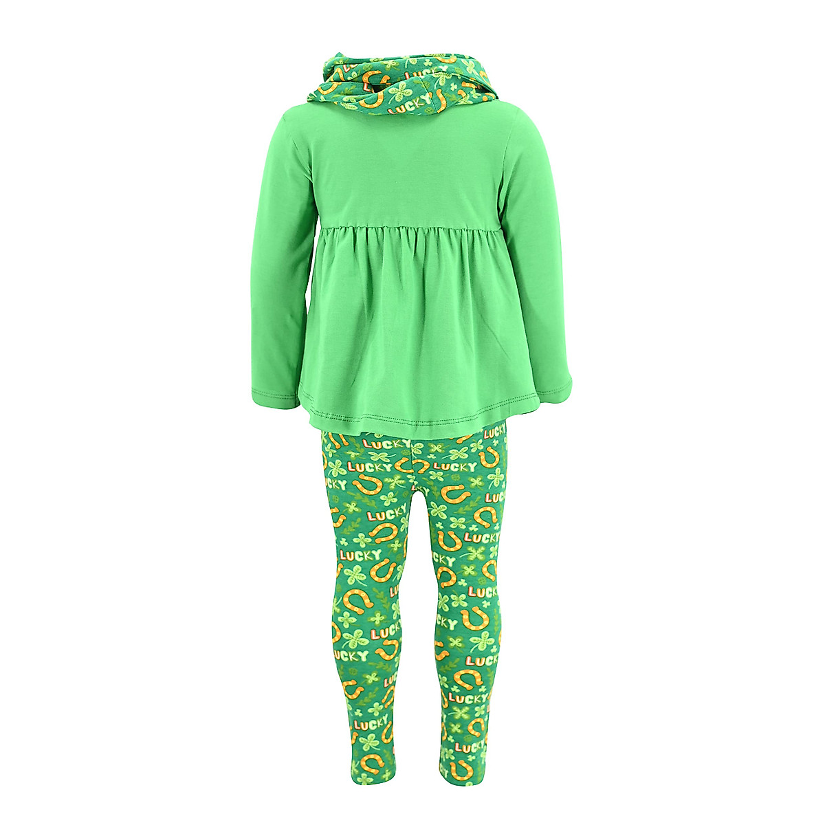 Unique Baby Girls 3 Piece St Patricks Day Lucky Girl Outfit (5Y, Green)