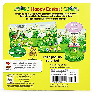 Happy Easter, Little Bunny Lift-a-Flap & Pop-Up Surprise Children's Board Book, Ages 2-6