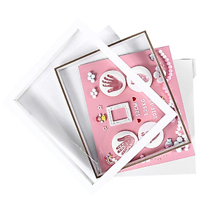 Nifyto Baby Handprint Footprint Ornament Keepsake Maker Kit, Baby Nursery Memory Art Kit, Baby Shower Gifts, Xmas Gifts, Precious Moment for Newborn,Baby Boy/Girl, Personalized Baby Prints(Pink)