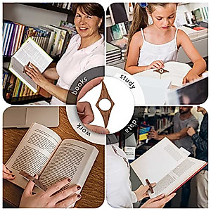 Unusual Book Page Holder - Cool Novel Handmade Walnut Thumb Wood Book Holder - Useful Gifts for Reading (Walnut, Large - 0.95”)