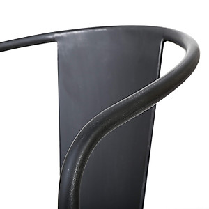 Christopher Knight Home Colmar Outdoor Metal Bistro Set, 3-Pcs Set, Black With Silver