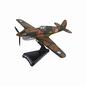 Daron Worldwide Trading P-40 Warhawk Hell's Angels 1:90 Vehicle, Brown , Black