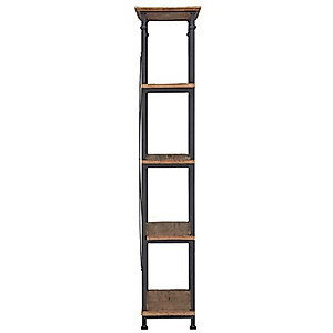 Homelegance Factory 4-Teir Bookcase, Rustic Brown
