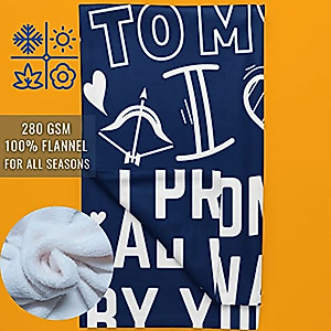 Boyfriend Gifts, Boyfriend Blanket, Funny Flannel Blanket for Boyfriend, Soft Throw Blanket for Him, BF, Man, Lovers 50 x 65 Inches - Blue