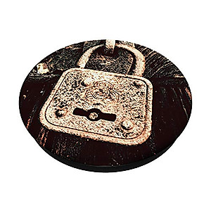 Vintage Retro Love Padlock PopSockets Grip and Stand for Phones and Tablets