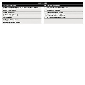 Night Owl WM-861P-3MP 8 Channel 3MP Extreme HD Video Security DVR with 1 TB HDD and 6X 3MP Wired Infrared Cameras