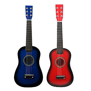 Toyvian 23 Guitar for Kids Ages 5-9 Guitar for Kids Ages 3-5 Kids Acoustic Guitar Beginner Guitar for Adults Ukulele for Beginners Small Birthday Favors for Adults Baby Aldult Bamboo