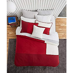 Lacoste Cliff Duvet Set, Full/Queen, Red