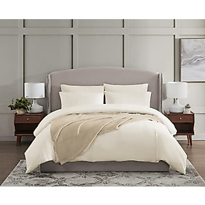 U.S. Polo Assn. Super Soft Oversized Bed & Couch Throw Blanket, Fuzzy Warm Lightweight Flannel Throws, All Season Plush Fleece Comfort, 50x70in, Beige