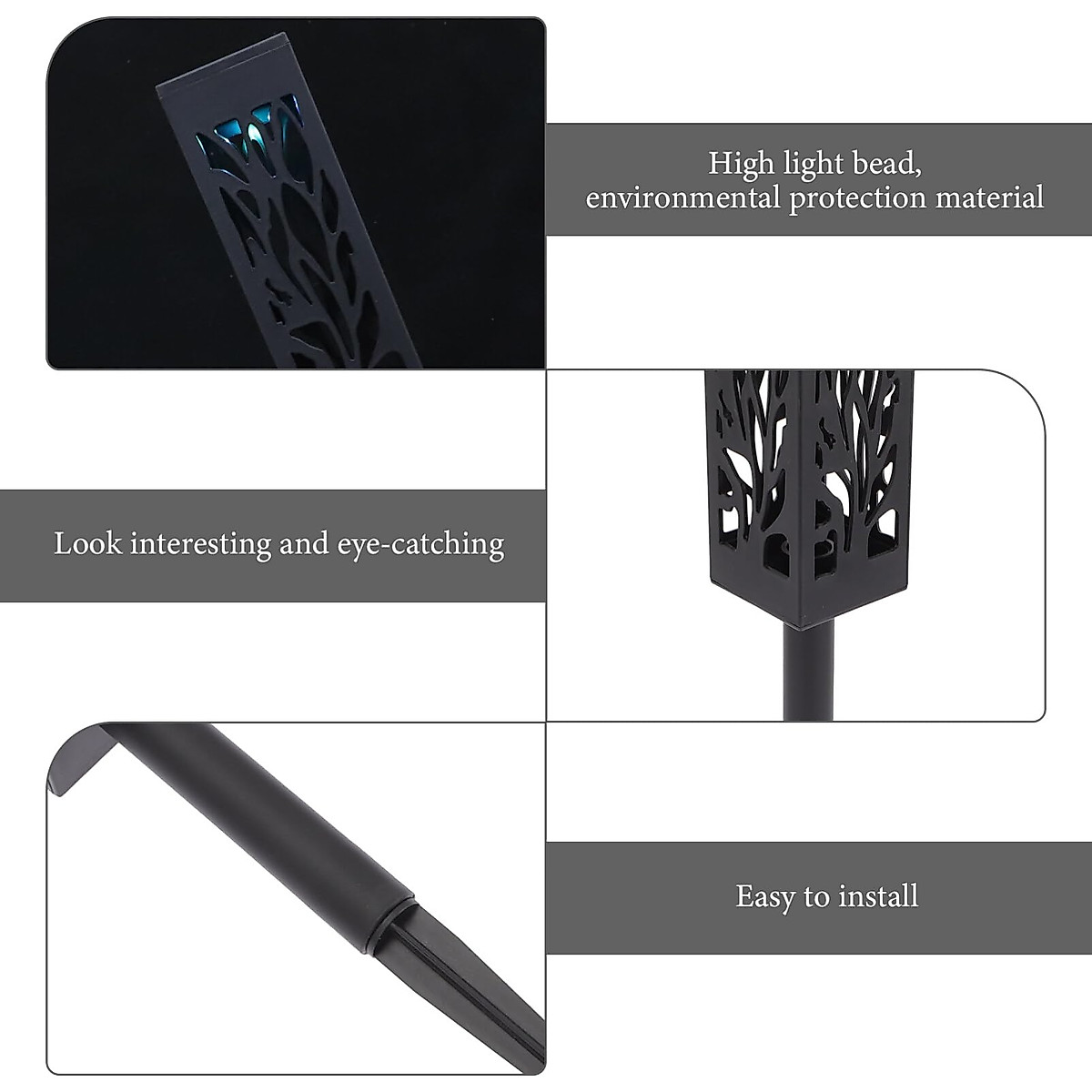 Happyyami 2 Pcs Hollow Out Lamp Out Door Decor Outdoor Decor Lampara Solar Para Exterior Solar Ground Plug Light Solar Powered Lawn Lights Solar Powered Led Landscape Light Yard Lawn Light