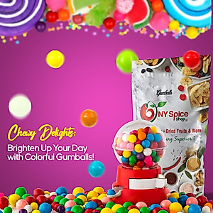 NY Spice Shop Pink Gumballs - 5 Pound Chewing Gum Gumballs - Gumballs For Gumball Machine - Fruit Flavored Bubble Gum Bulk - Kosher Gumball Machine Refills For Kids - Approx 250 Pcs