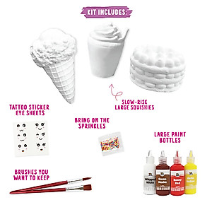 DOODLE HOG Food Squishies Kit | Squishy Maker Crafts for Girls Ages 8 | Paint Your Own Squishies Kit | Squishy Painting Kit | Arts and Crafts for Kids Ages 8-12 | Squishy Gifts for Girls Art, Boys