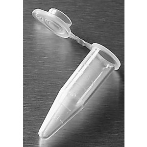 1.5mL Collection Tube with Attached Cap, Clear PP, Sterile, 1,000/pkg, Dnase/Rnase Free- PCR Clean.