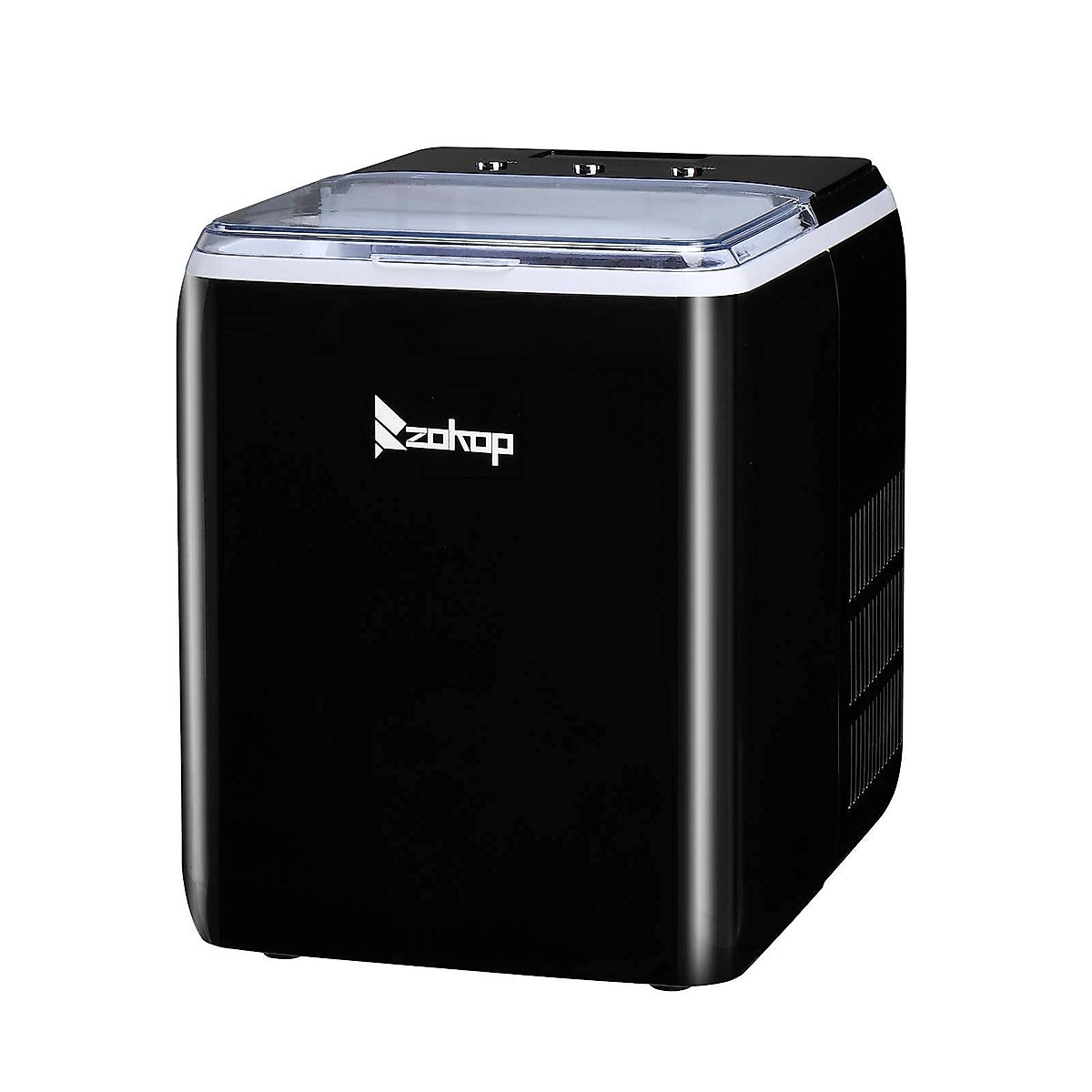 NA 120V 150W 44lbs/20kg/24h Ice Maker Black Plastic Transparent Cover/Display Commercial/Household