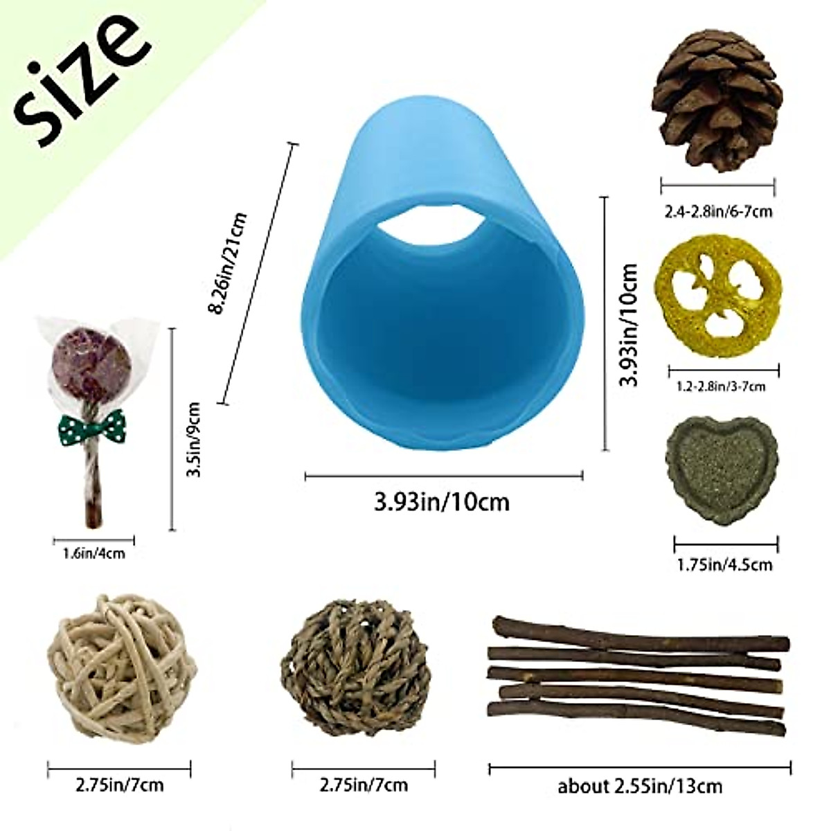 MUYG Plastic Hamster Fun Tunnels,Ferrets Foldable Exercising Training Tunnels Hamsters Hideout Tube 15 Pcs Small Animal Chew Toys for Guinea Pigs, Chinchillas, Rats, Gerbils (Blue)