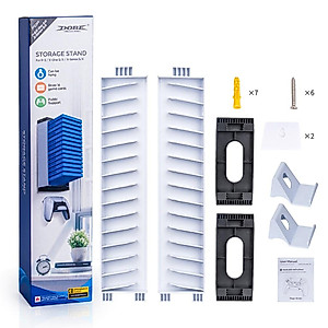 Wall Mount Holder Game Disc Box Storage Rack Holder Durable for PS5 Storage Shelf Hold Game Disk Rack Controller Organizer Stable Game Disk