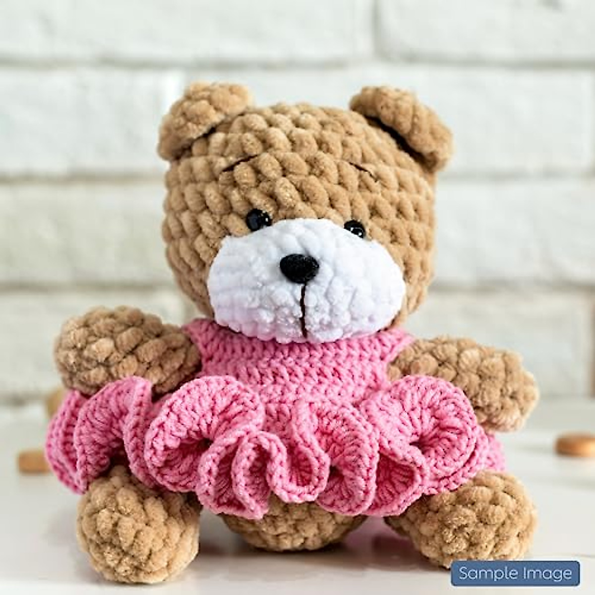 2 Pcs - Soft and Bulky Velvet Yarn for Knitting Thick & Quick | 2x100g Yarn Crochet and Knitting Assorted Yarn Baby Velvet Bulk for Adults and Kids (Baby Blue)