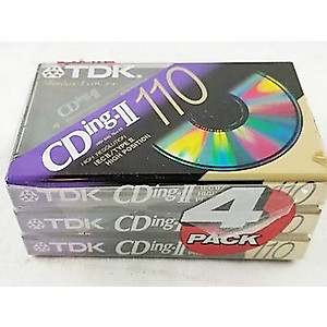 TDK Cding-ii 110 4 Pack Cassette Tapes High Bias
