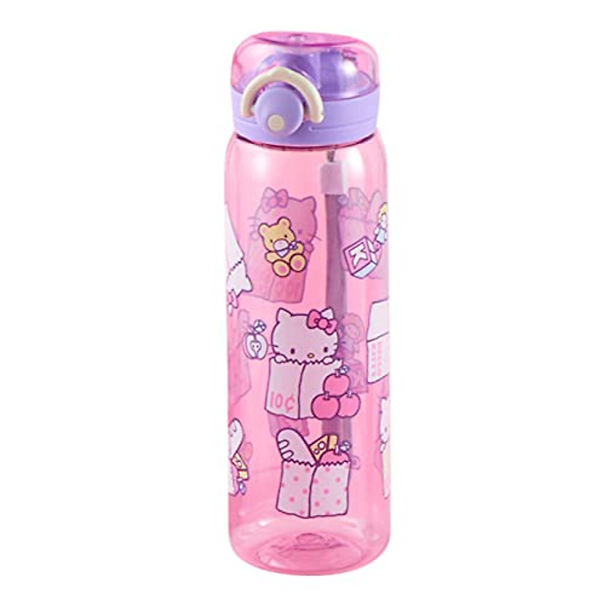 Everyday Delights Sanrio Hello Kitty Water Bottle with Strap 600ml - Purple