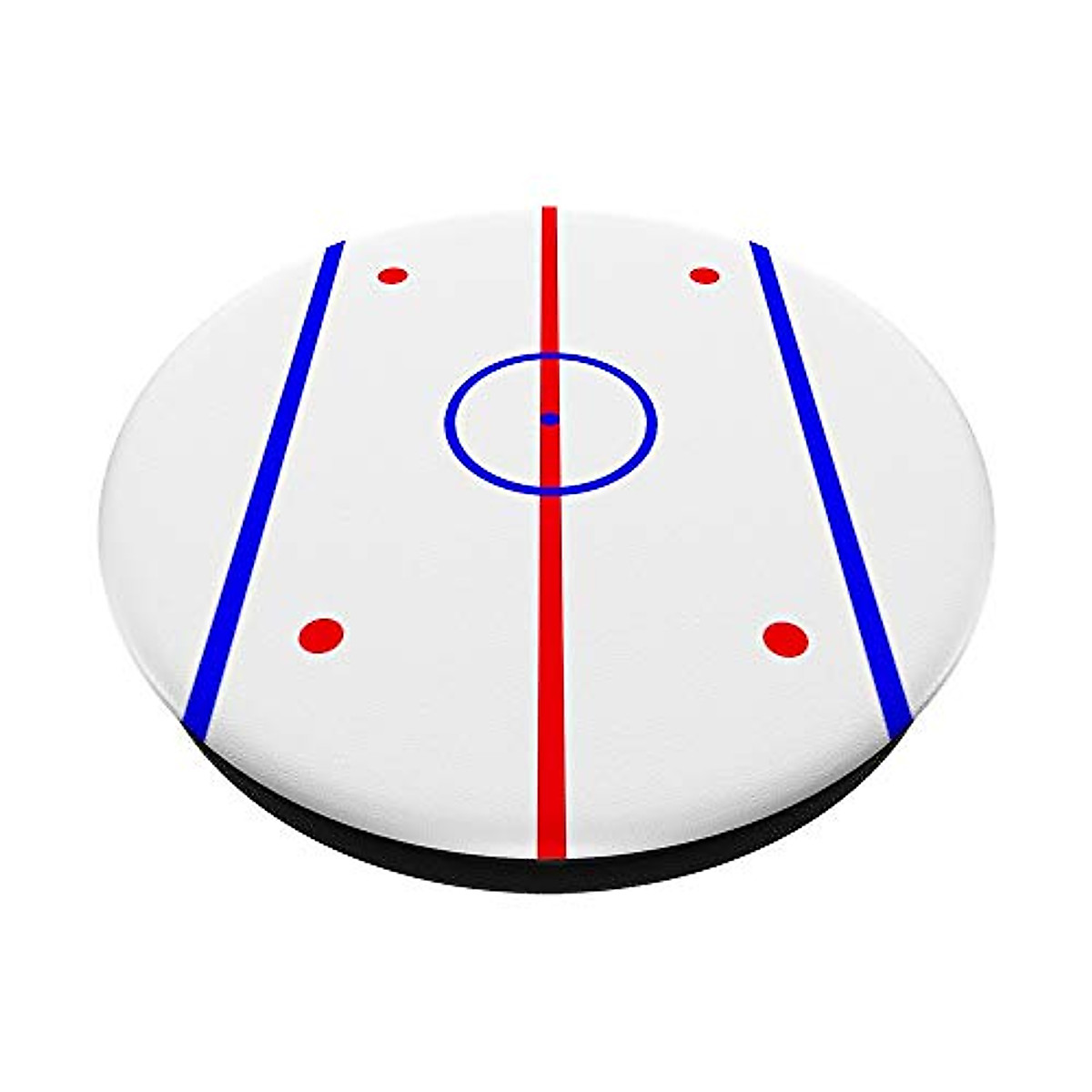 Hockey Rink Center Ice Face Off Circle Blue Line Red Line PopSockets PopGrip: Swappable Grip for Phones & Tablets