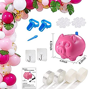 IDAODAN Balloon Pump Electric, Portable Little-Pig Shape Balloon Inflator Air Blower for Kid's Birthday, Wedding, Christmas, Party Decoration - 110V 600W, Electric Air Balloon Pump