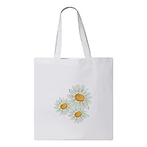 SUNFLOWER LOVE DESIGN, Reusable Tote Bag, Lightweight Grocery Shopping Cloth Bag, 13” x 14” with 20” Handles